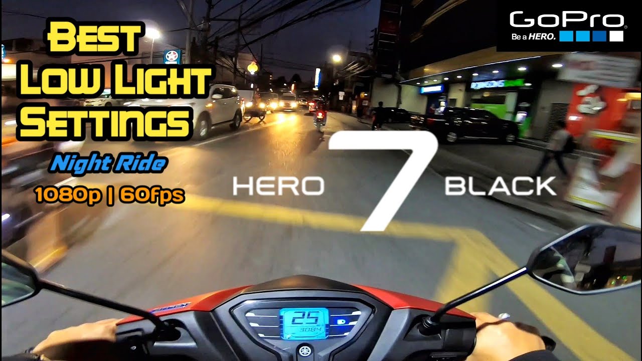 GoPro Hero 7 Black Low Light Settings Test 1080p 60fps - YouTube