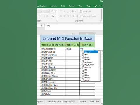 Left and Mid Function in Excel @computer1r #excel #excelshorts #exceltips #excelhacks # ...