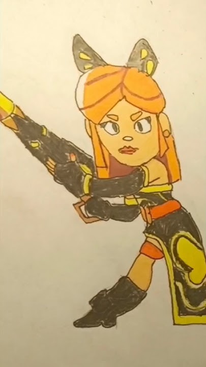 Как нарисовать Бабочку Пайпер из Brawl Stars Drawing рисунок