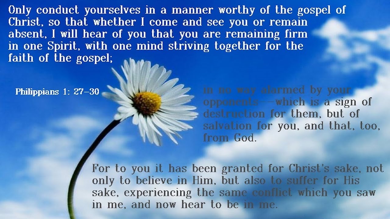 Subject: We Will Survive by Practicing Scripture: Philippians 1:27-30 ...