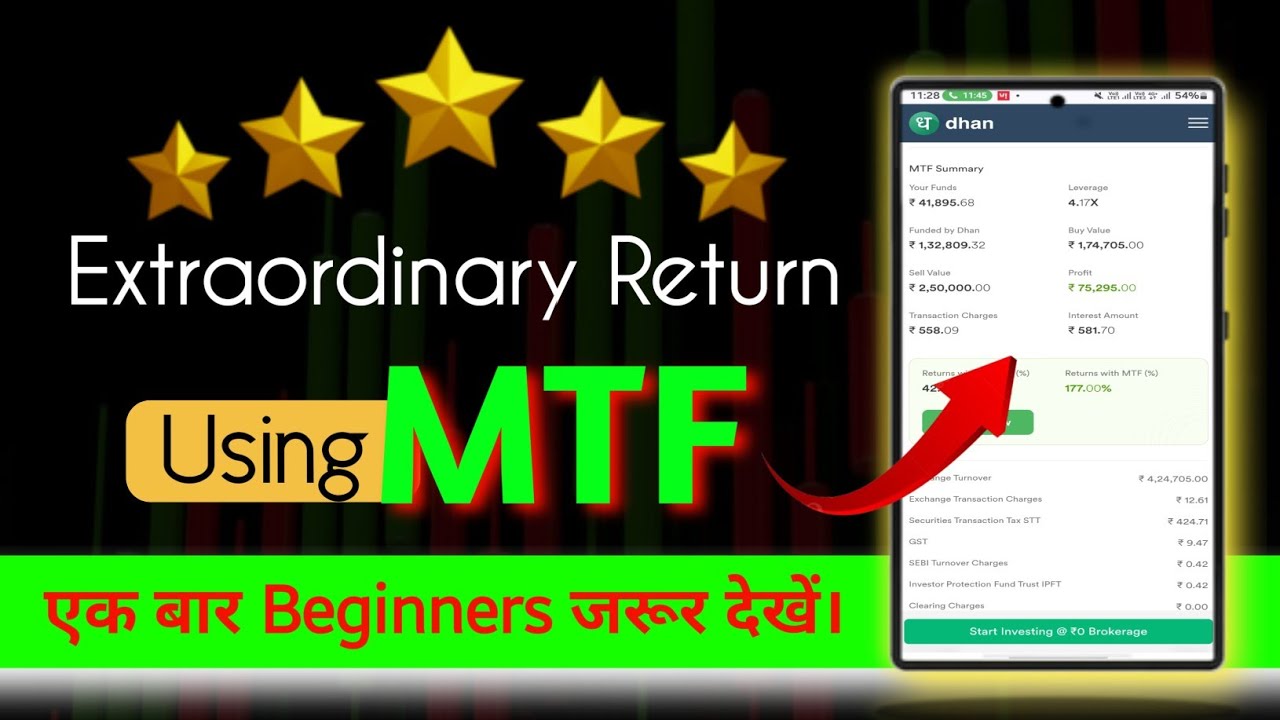 How to get Extraordinary Return using MTF in Dhan app #dhanapp - YouTube