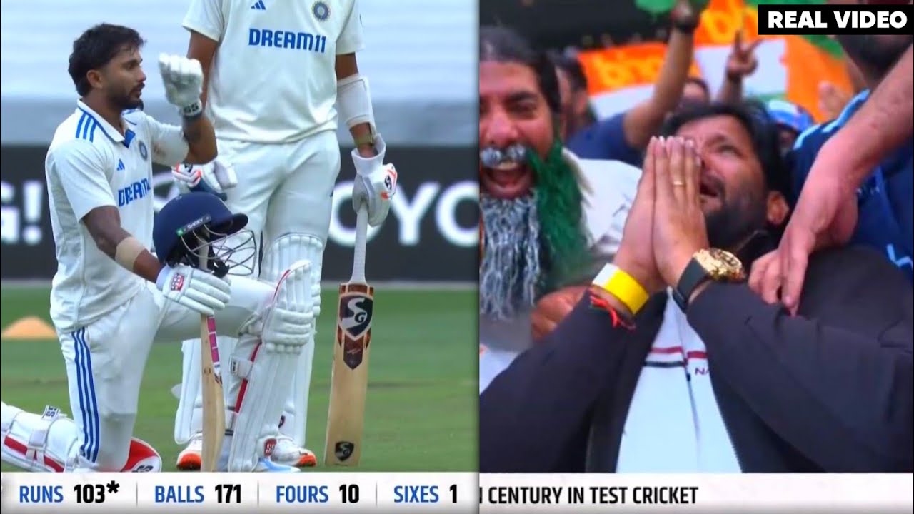 Watch : Nitish Kumar Reddy Hundred Celebration Today vs AUS | Nitish ...