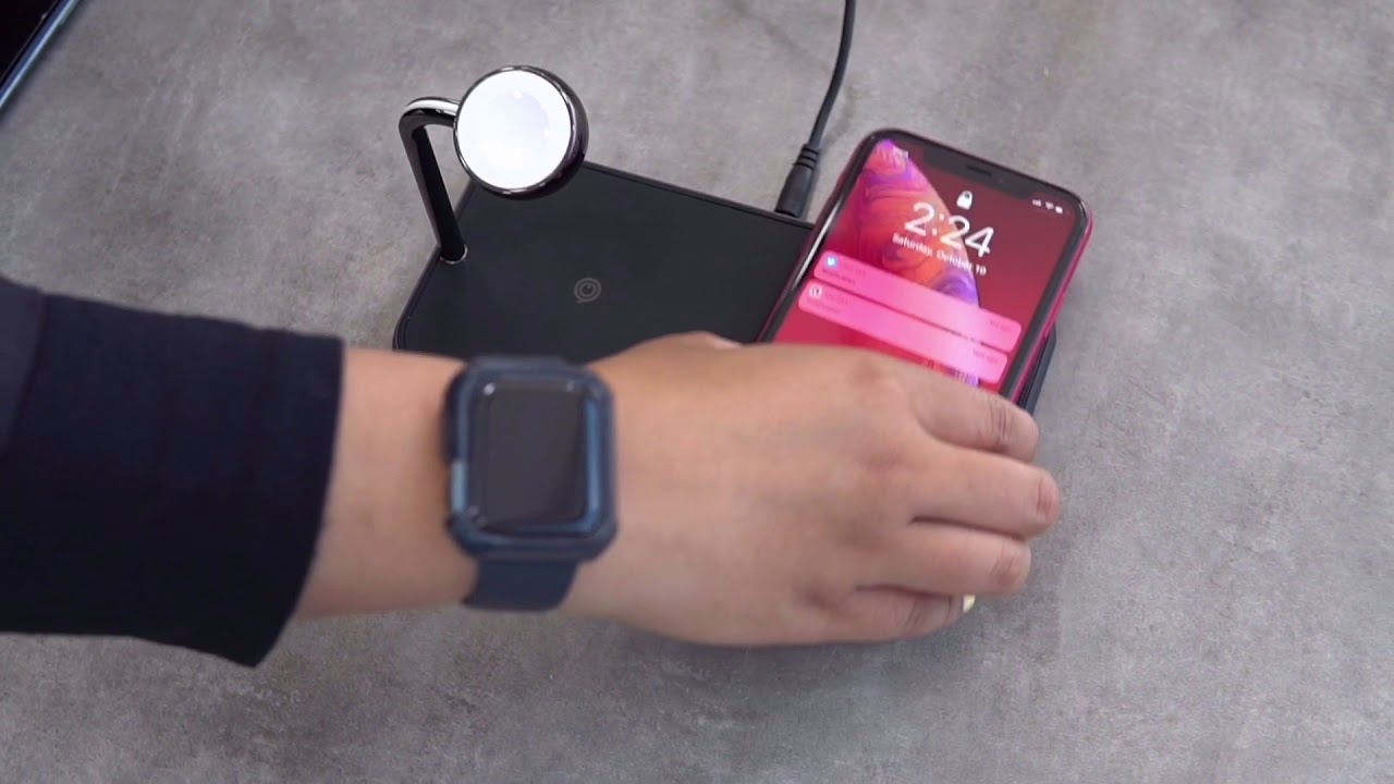 ZENS Aluminium Dual WL Charger & Watch - 10W - Black - YouTube