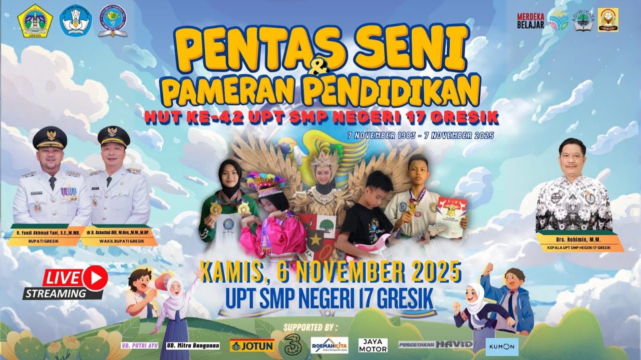 🔴LIVE : PENTAS SENI & PAMERAN PENDIDIKAN HUT KE-42 UPT SMP NEGERI 17 ...
