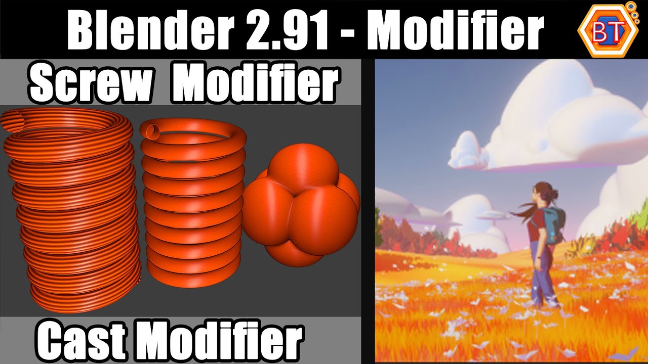 Blender 2.91 _ Modifier Tools | Cast and Screw - YouTube