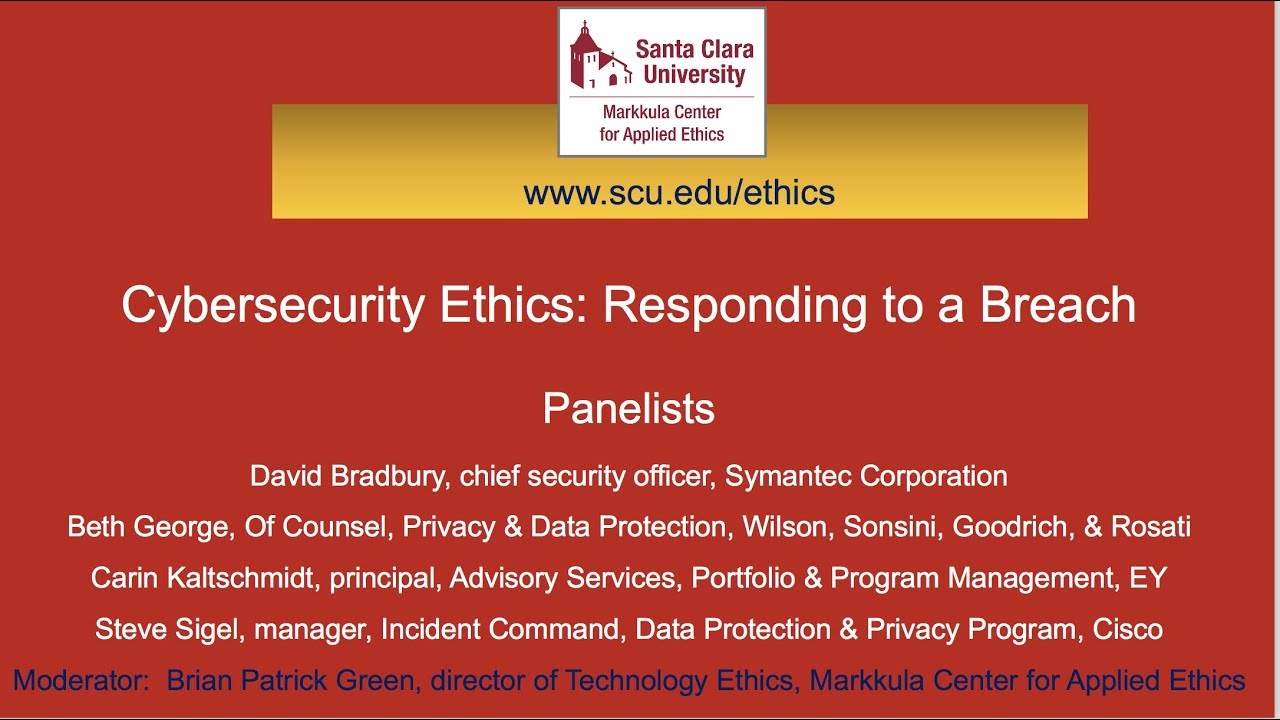 Cybersecurity Ethics: Responding to a Breach - YouTube