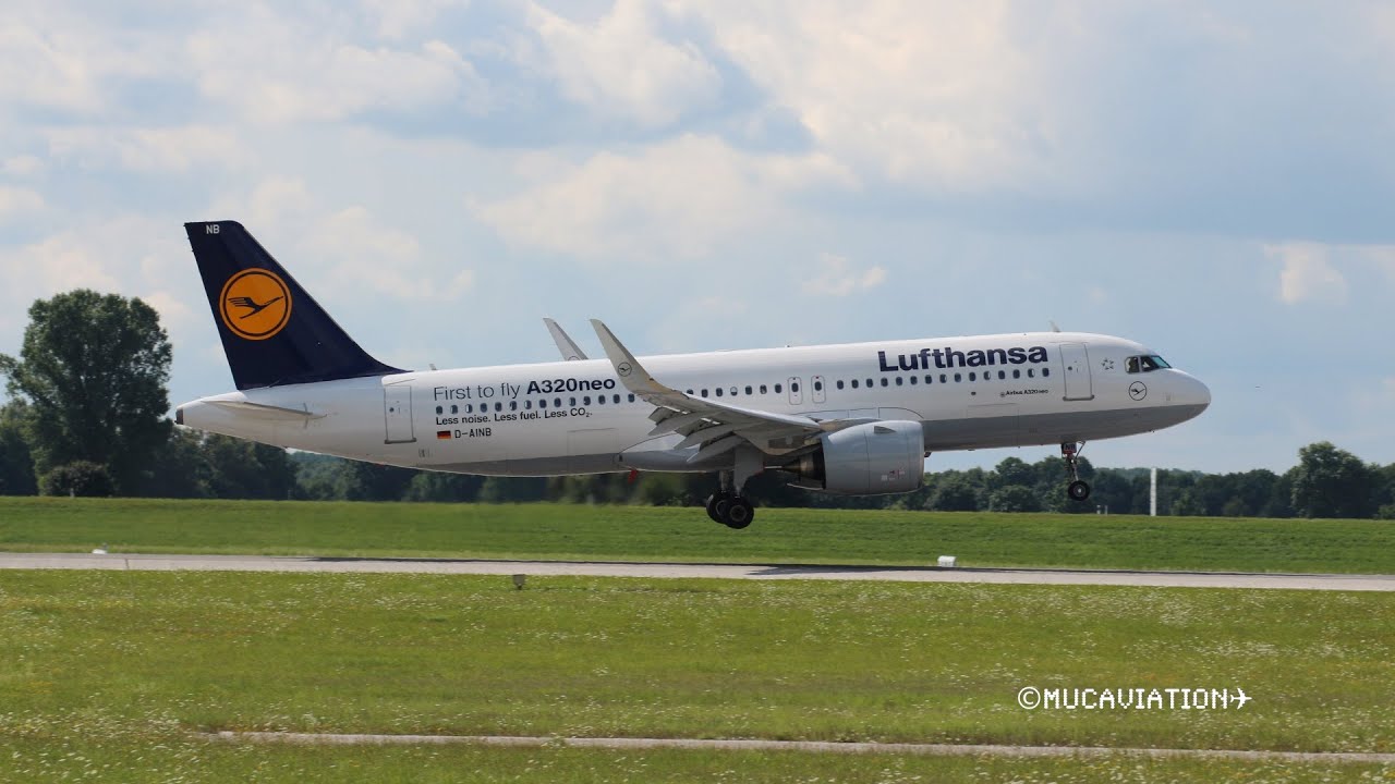 BRAND NEW Airbus A320NEO Landing and Takeoff [FULL HD] - YouTube