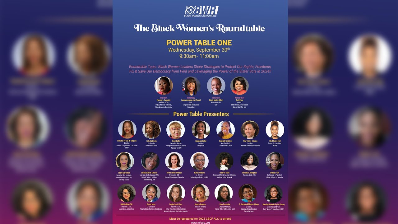 15th Annual Black Women’s Roundtable Policy Forum Series | #CBCF #ALC52 ...