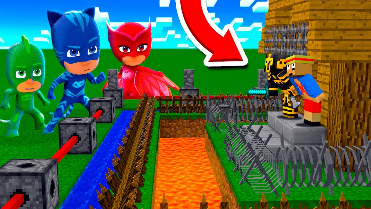 10 HACKS DE CONSTRUCCIÓN PARA DEFENDER TU CASA DE PJ MASKS EN MINECRAFT ...
