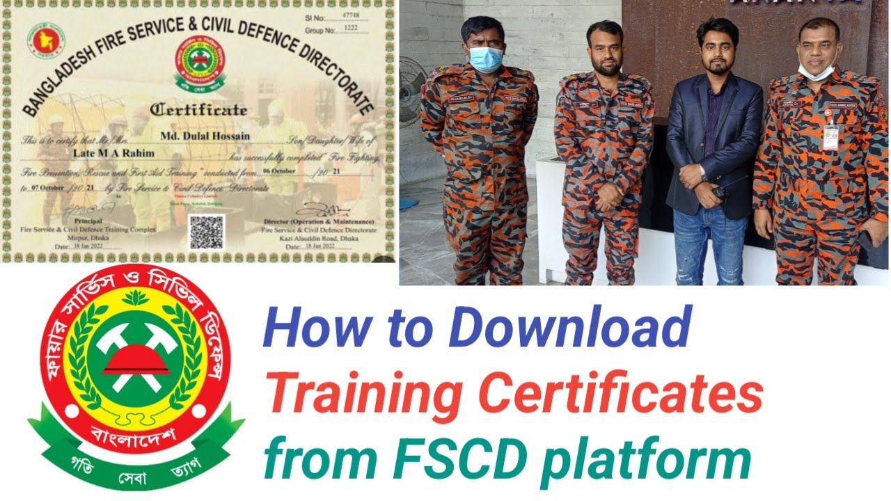 How to Download Fire Fighters' Training certificate from FSCD (Fire ...