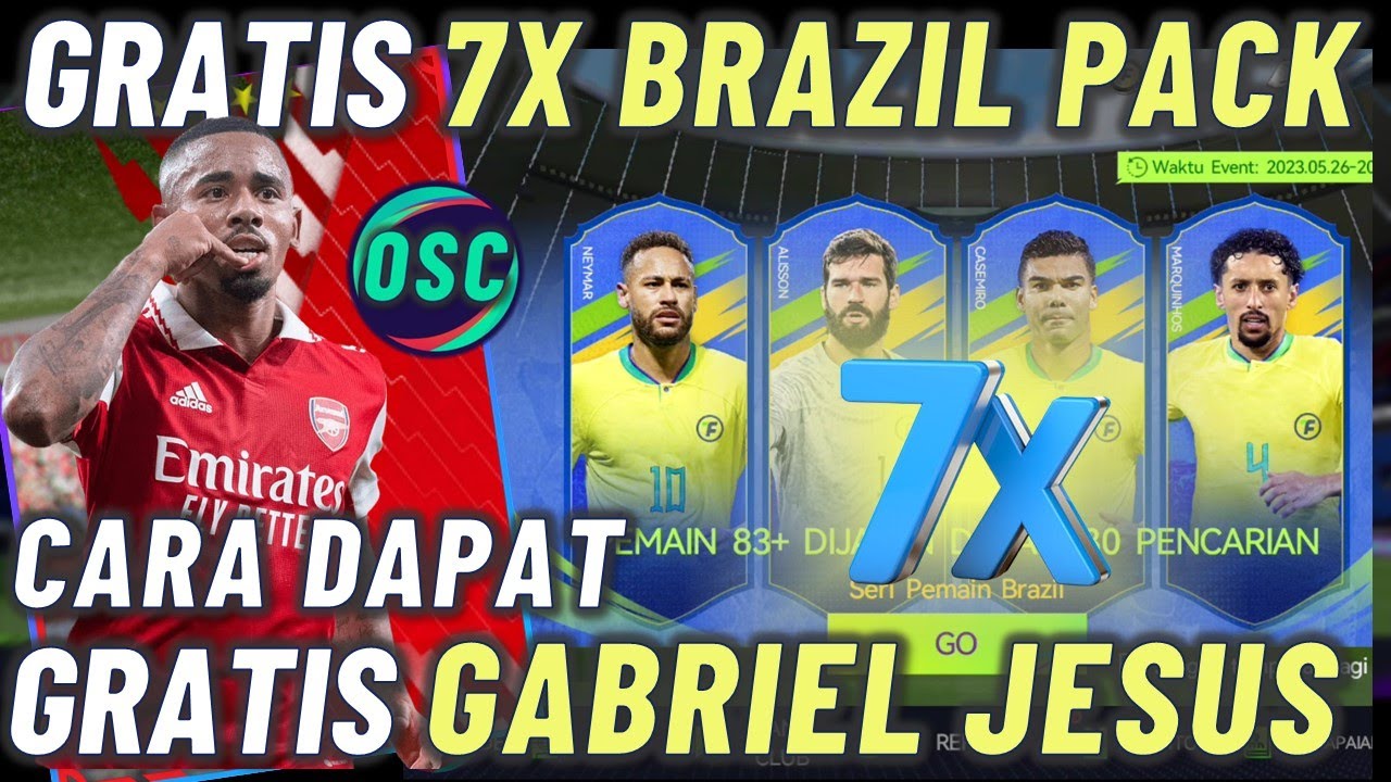 GRATIS 7X BRAZIL PACK & G. JESUS !! CARA MENDAPATKAN GRATIS 7X GACHA ...