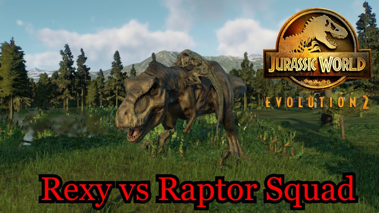 Rexy vs Blue! Raptor Squad vs Rexy | Jurassic World Evolution 2 | - YouTube