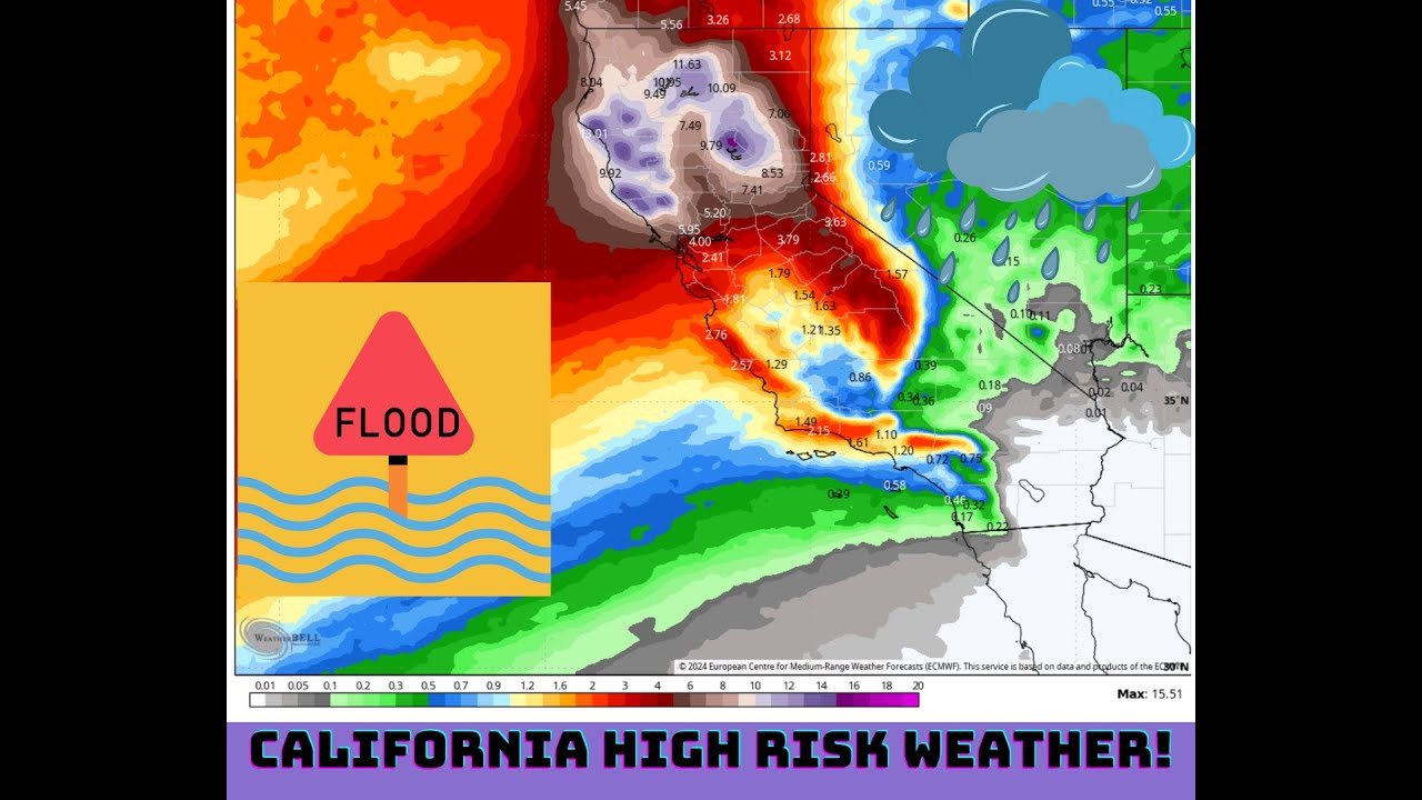 California Intense Atmospheric River, Flooding, Central/Southern ...