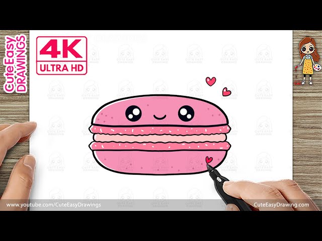 How to Draw a Super Cute Macaron | Sweet and Simple Art Tutorial for ...