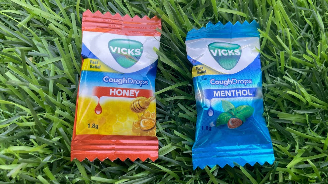 Vicks cough drops honey menthol candy chocolate candy crush - YouTube