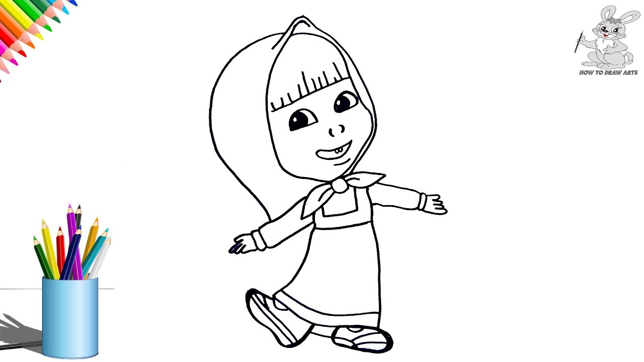 How To Draw A Fatima Cartoon For Kids Step By Step - YouTube