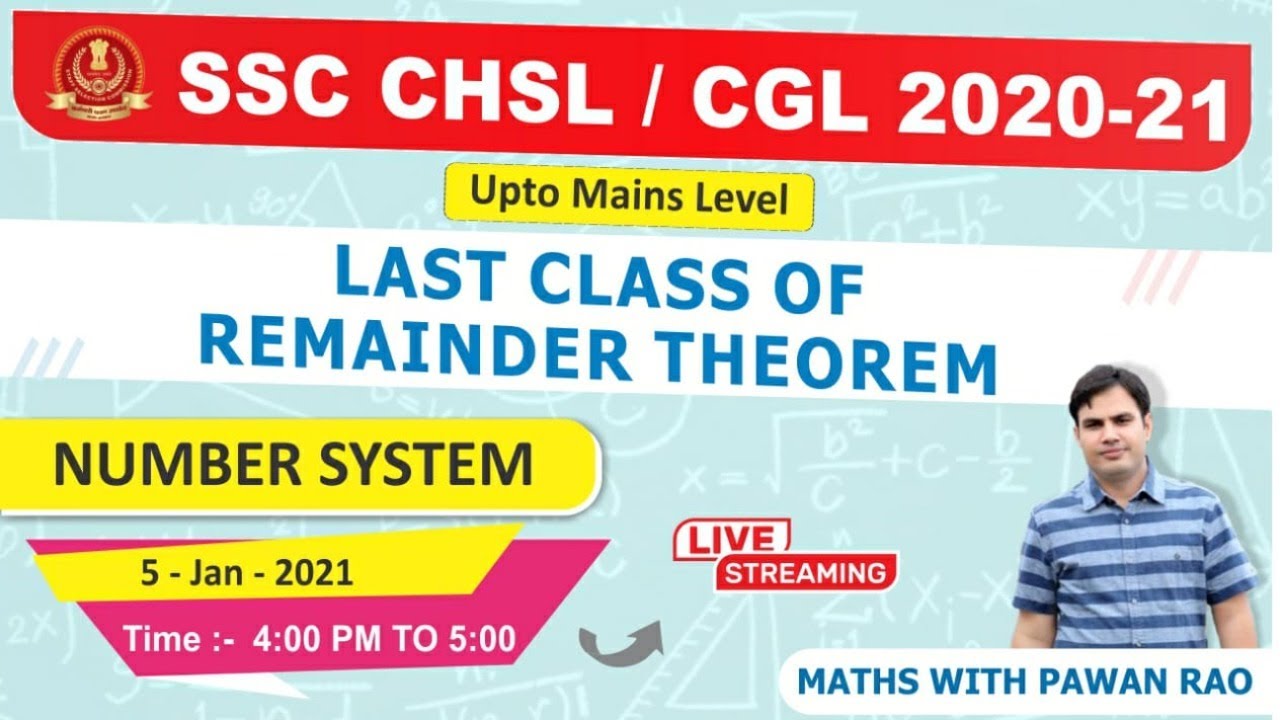 Special Rule Of Remainder Theorem Number System Video No 25 By Special Rule Of Remainder Theorem Number System Video No 25 By
