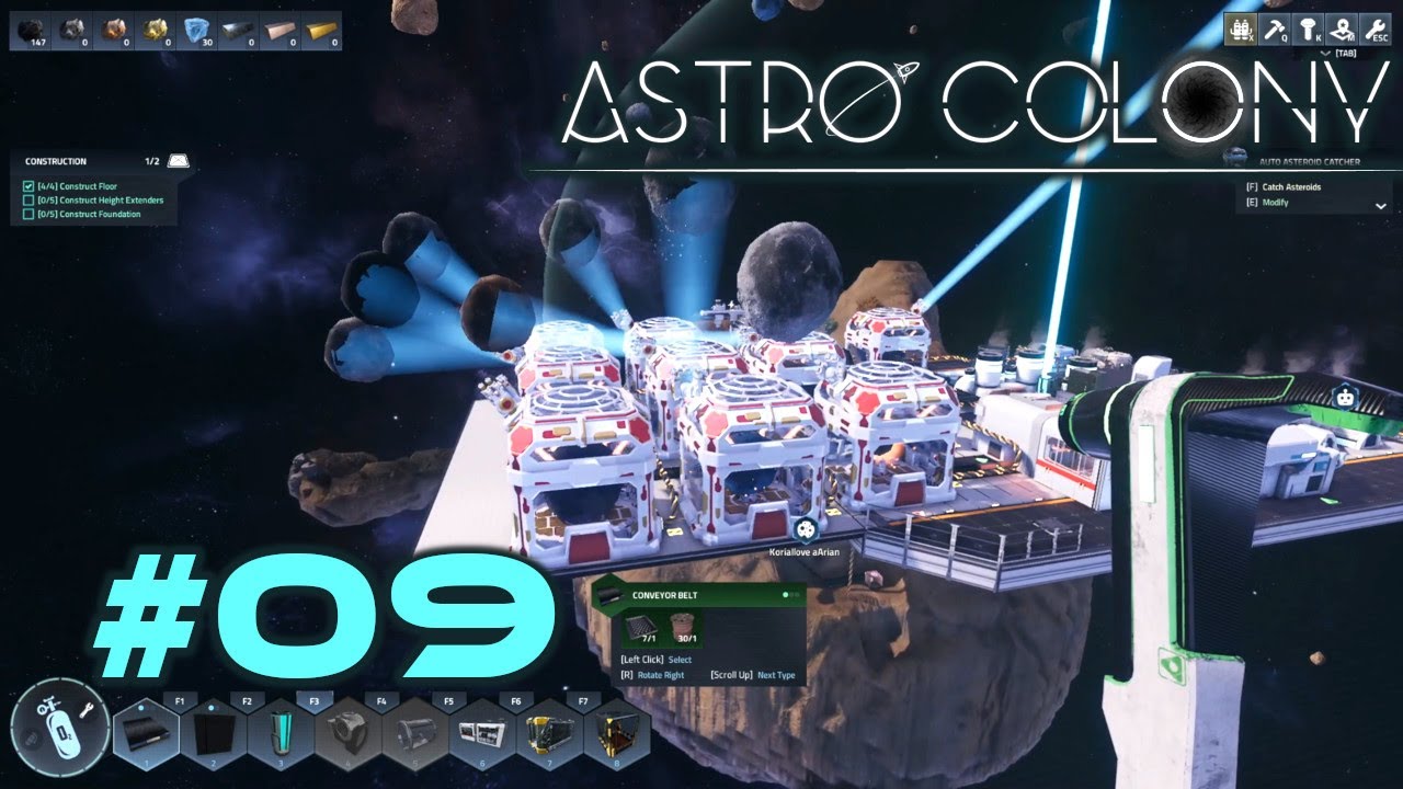 Solar Panels and Asteroid Catchers - Let's Play Astro Colony BLIND Part ...