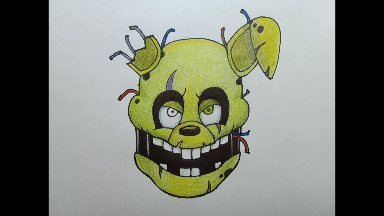 How to draw Springtrap from Five Nights at Freddy`s - YouTube