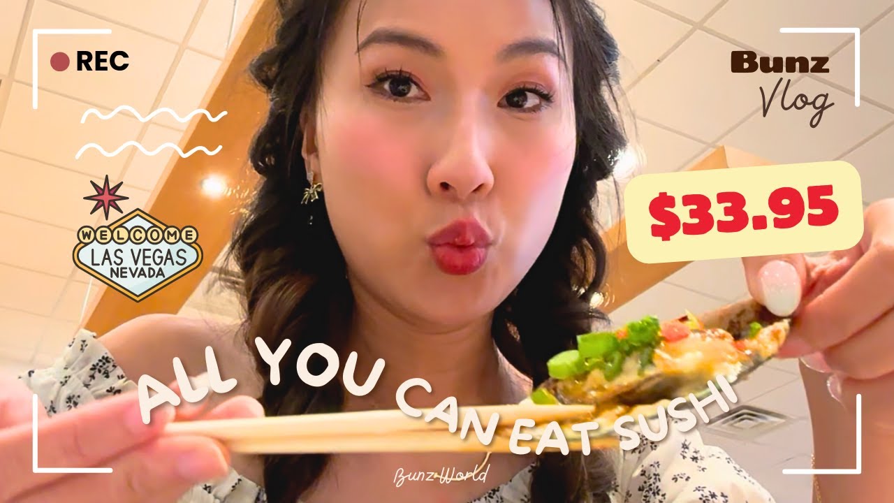 Vlog 2: Trying Bunz Mukbang for the First Time! 🍣 AYCE Sushi at Smile Shota | Las Vegas Food ...