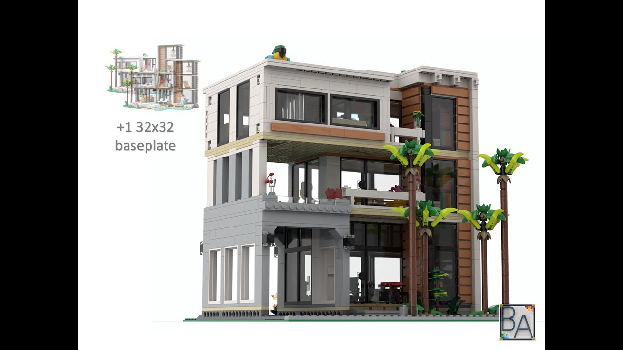 LEGO MOC - Modern House XL - Modification of Set 31153 - YouTube