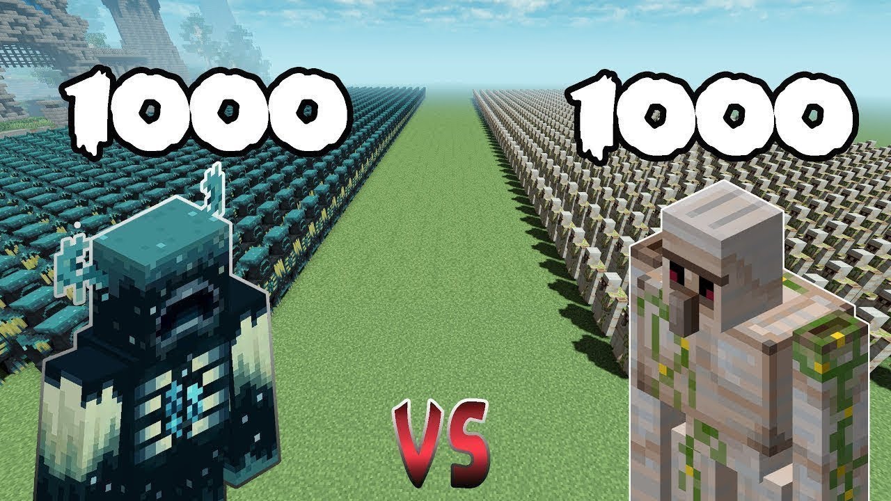WARDEN VS VILLAGER GUARDS - MINECRAFT MOB BATTLE - YouTube
