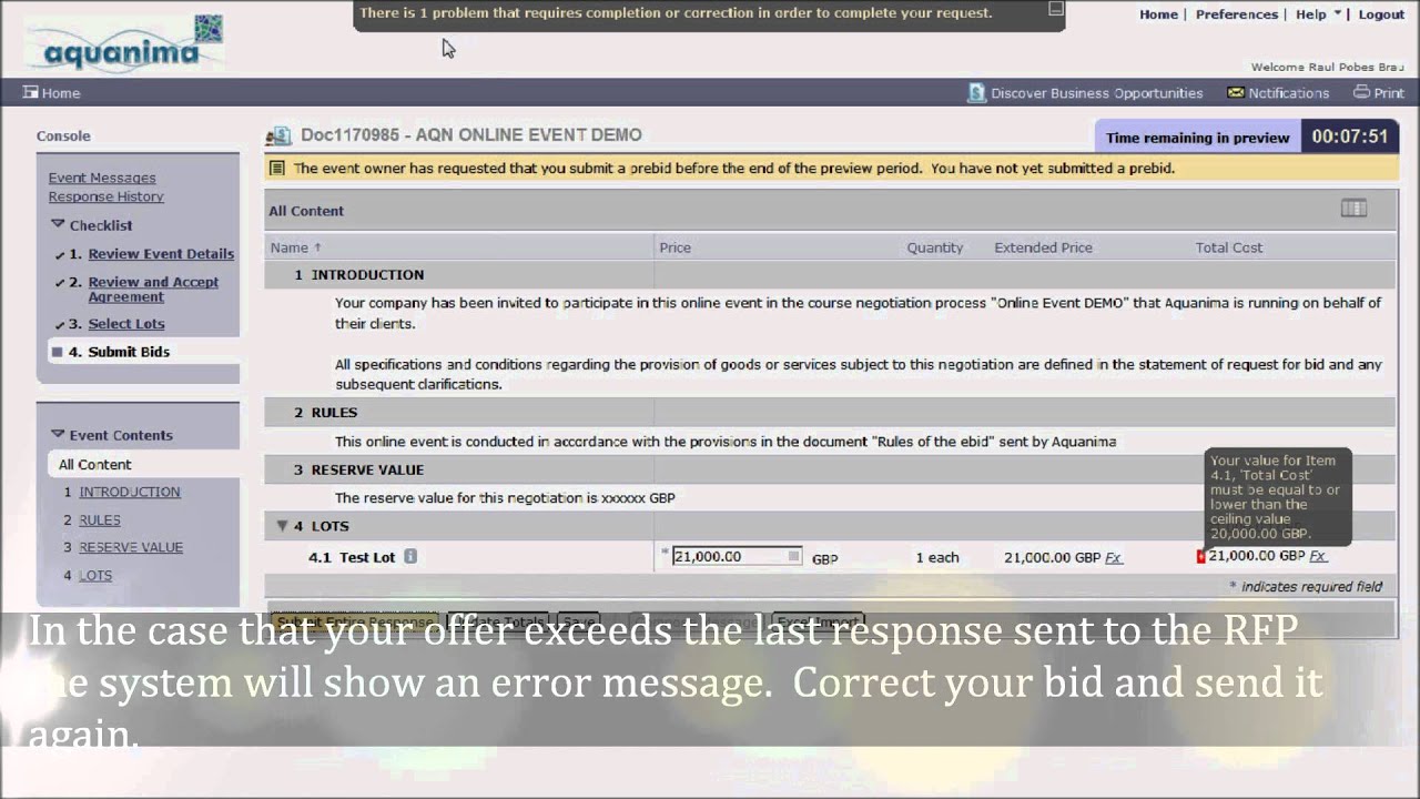How to participate on an e-auction - YouTube