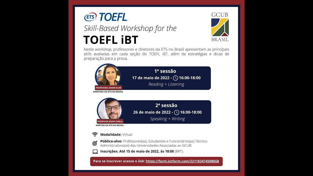 Skill-Based Workshop for the TOEFL iBT Test - YouTube