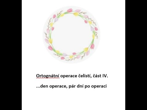 Ortognátní operace čelistí, část IV...den operace, pár dní po operaci ...