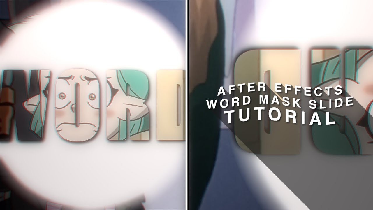 WORD MASK SLIDE TUTORIAL (after effects) - YouTube
