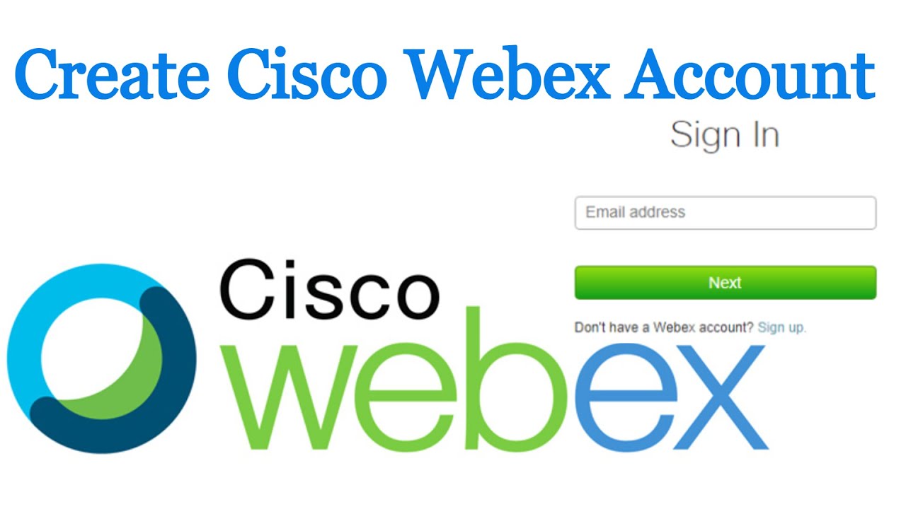 How to Create Cisco Webex Meeting Account | in laptop/desktop - YouTube