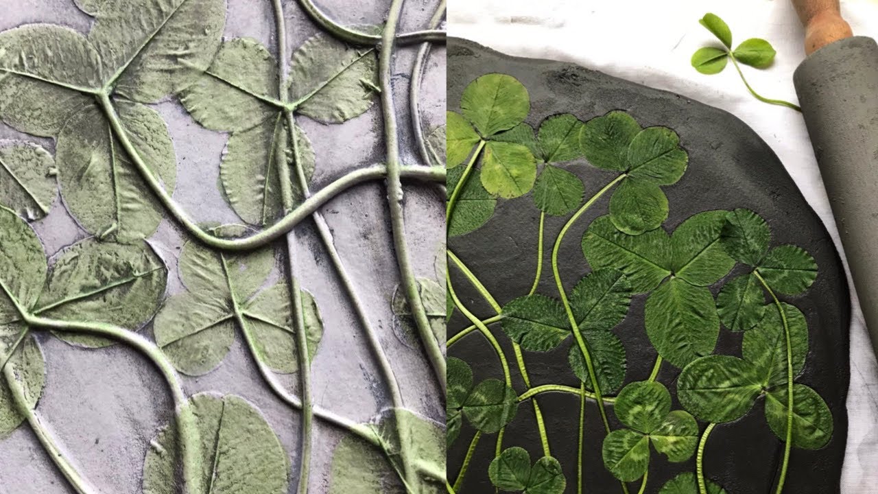 How to make Imprint of Plants for Home Decor / KLEVER - YouTube
