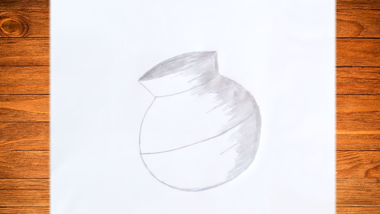 How to Draw a Pot in Pencil - Step-By-Step Guide! - YouTube