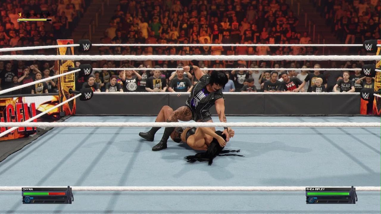 Chyna vs Rhea Ripley, WWE Women World Heavyweight Championship Match ...