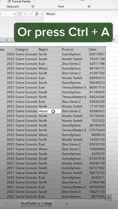 Pivot Table in Excel #excel #excelworld #cellsinexcel #exceltips #exceleverywhere # ...