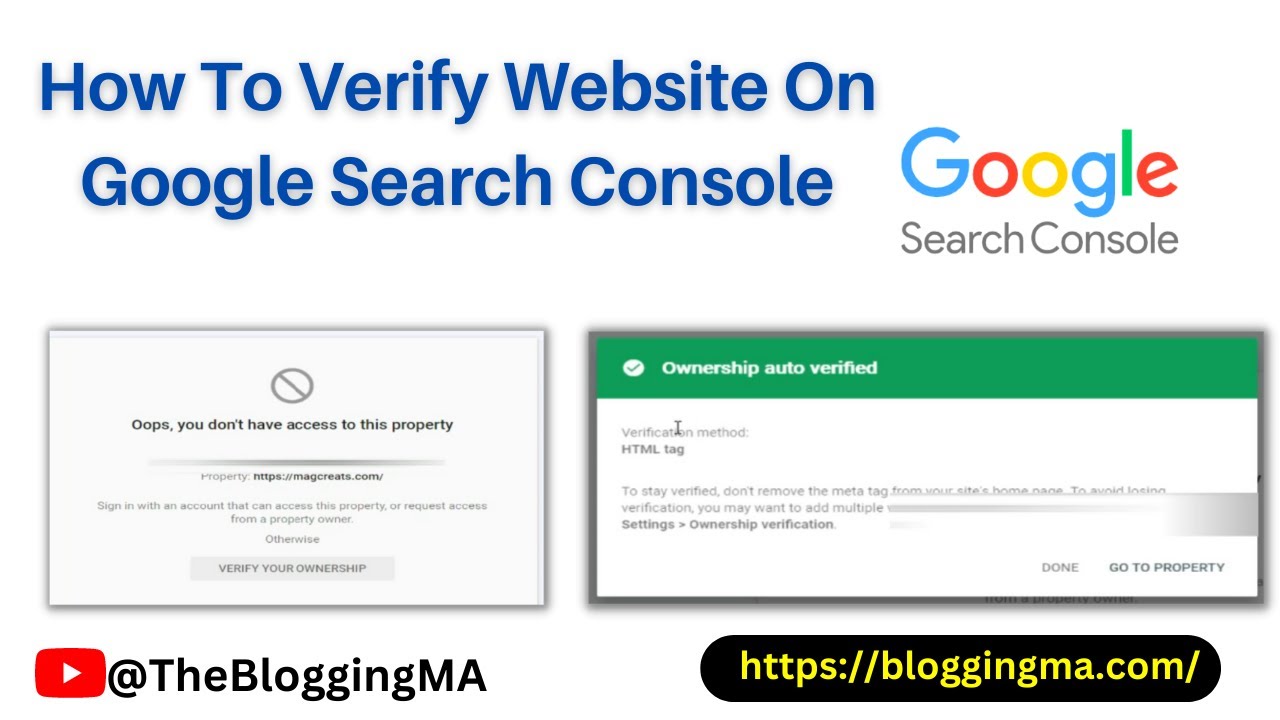 How To Verify Website On Google Search Console 2023 # ...
