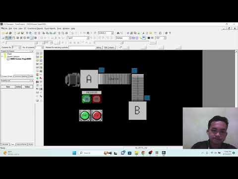 Program 2 Conveyor menggunakan PLC Omron CX Programmer dan CX Designer ...