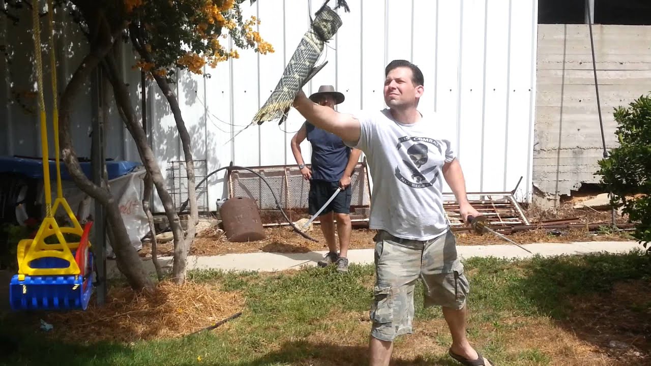 Testing some modern swords - YouTube