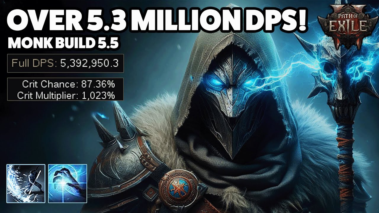 OVER 5.3 MILLION DPS & 1000% CRIT DAMAGE - Monk Build 5.5 💀🔥| PoE2 ...