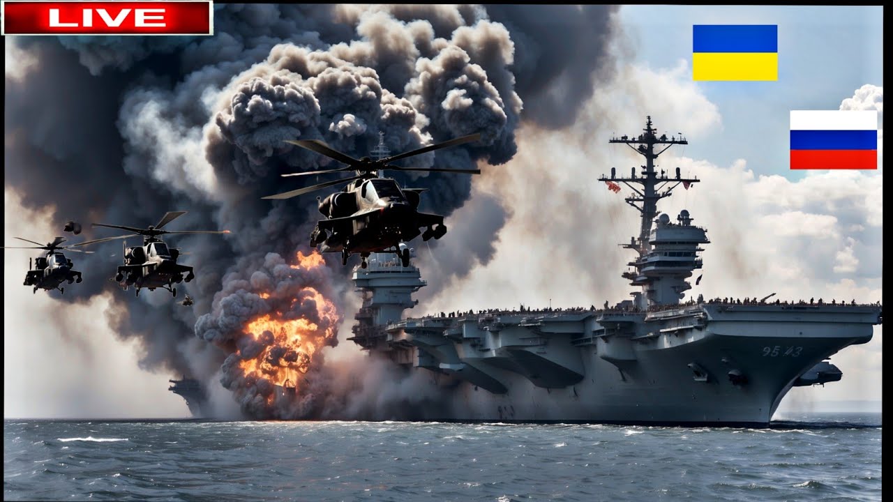 JUST HAPPENED! UKRAINIAN F-16 AND AH-64E APACHE DESTROY RUSSIAN SHIP IN ...