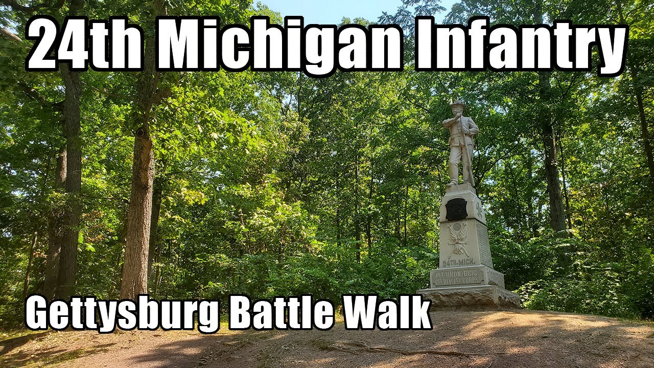 The 24th Michigan Infantry - Gettysburg Battle Walk with Ranger Brady ...