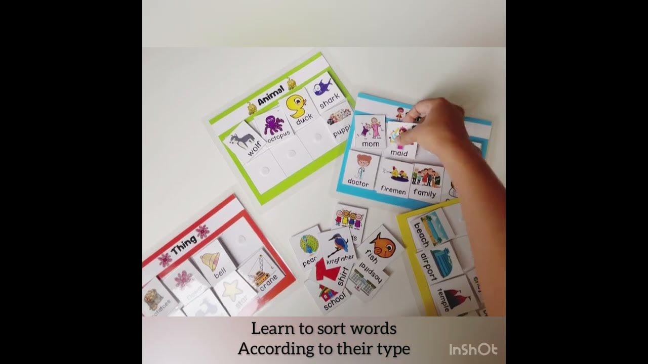 Noun - Person, Place, Animal and Things Sorting Learning Activity Game ...