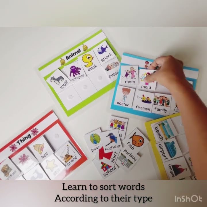 Noun - Person, Place, Animal and Things Sorting Learning Activity Game ...