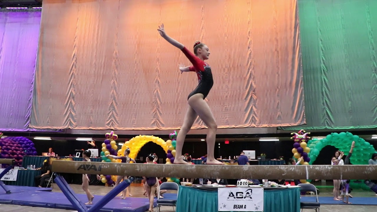 Skylar Vessels 3rd Place Beam Long Beach Open 2020 Wildfire Gymnast ...