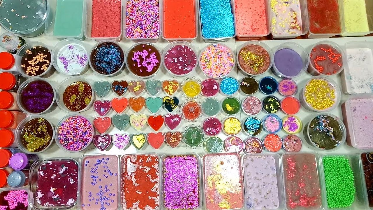 MIXING ALL MY SLIME SLIME SMOOTHIE SATISFYING SLIME VIDEOS #5! ALI ...