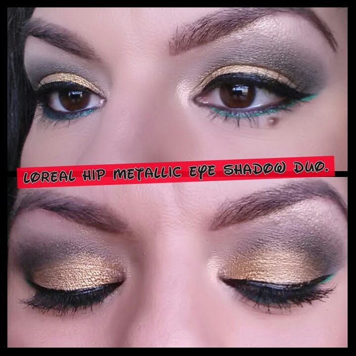 Metallic gold beauty eye shadow tutorial - YouTube