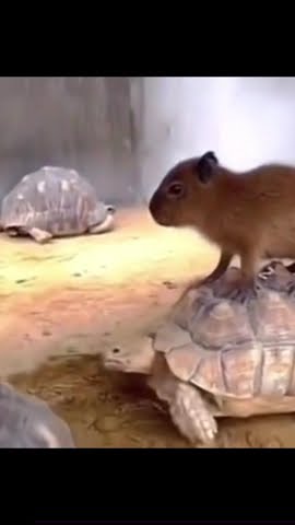 Capybara riding a turtle #animals #capybara #cute #funny #memes #turtle ...