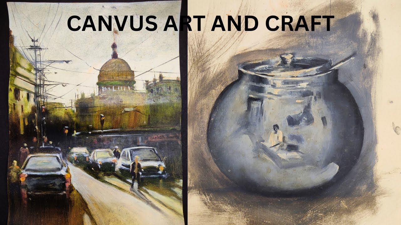 How to draw Still Live/How to draw City Sean picture/How to draw Oil ...