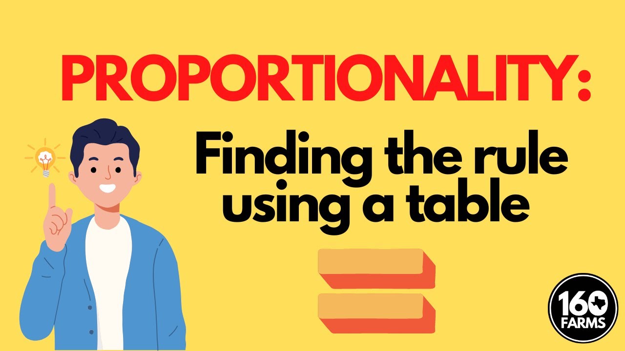 PROPORTIONALITY: FINDING THE RULE INSIDE A TABLE - YouTube
