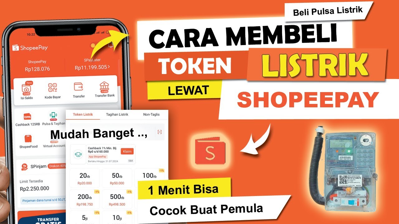 Cara Beli Token Listrik Lewat Shopeepay | Beli Pulsa LISTRIK di ...